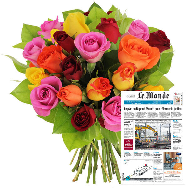 Bouquet 20 Roses Multicolores - Livraison Express | Florajet