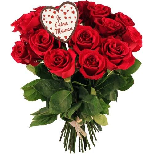 Cadeaux Gourmands "12 ROSES ROUGES + SUCETTE MAMAN" - Livraison Express ...