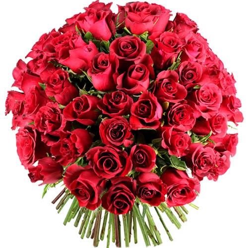 Bouquet de roses "60 ROSES ROUGES" - Livraison Express | Florajet