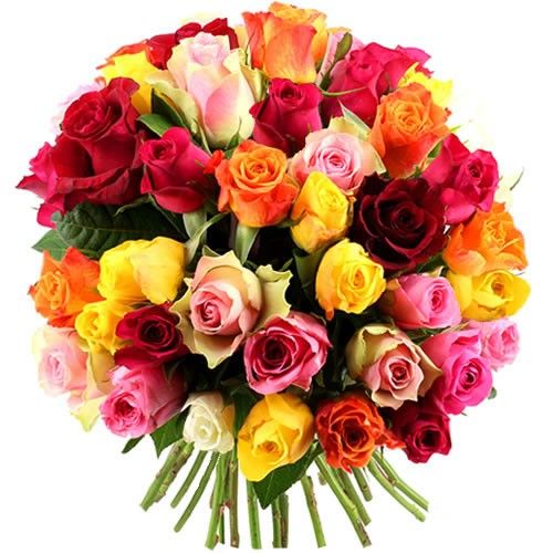 Bouquet de roses "40 ROSES VARIEES" - Livraison Express | Florajet